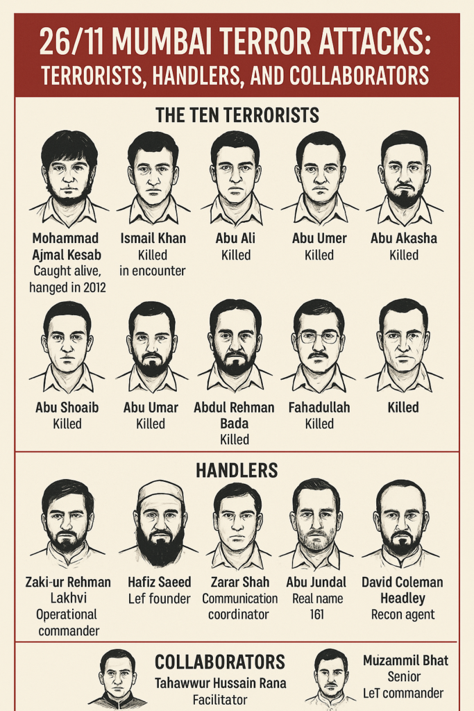 List Of Terrorists Involved In 26/11 - THE INDIAN BLOG
